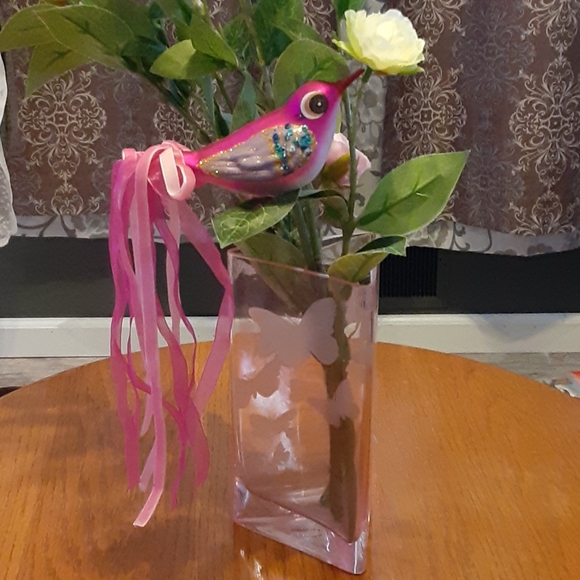 Hand Crafted | Accents | 4 Blown Glass Humming Bird Hot Pink | Poshmark